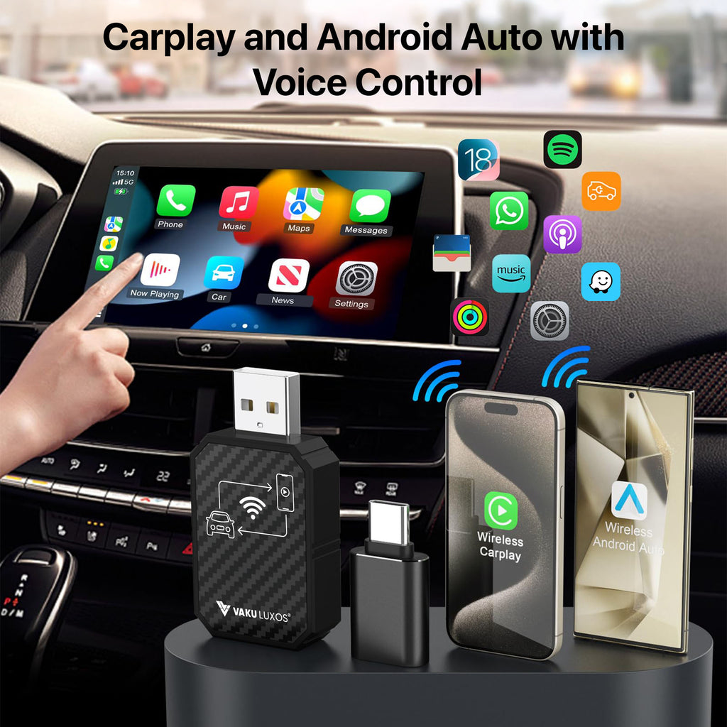 Vaku Luxos ® AUTOELITE Wireless CarPlay With Wireless Android Auto Ada