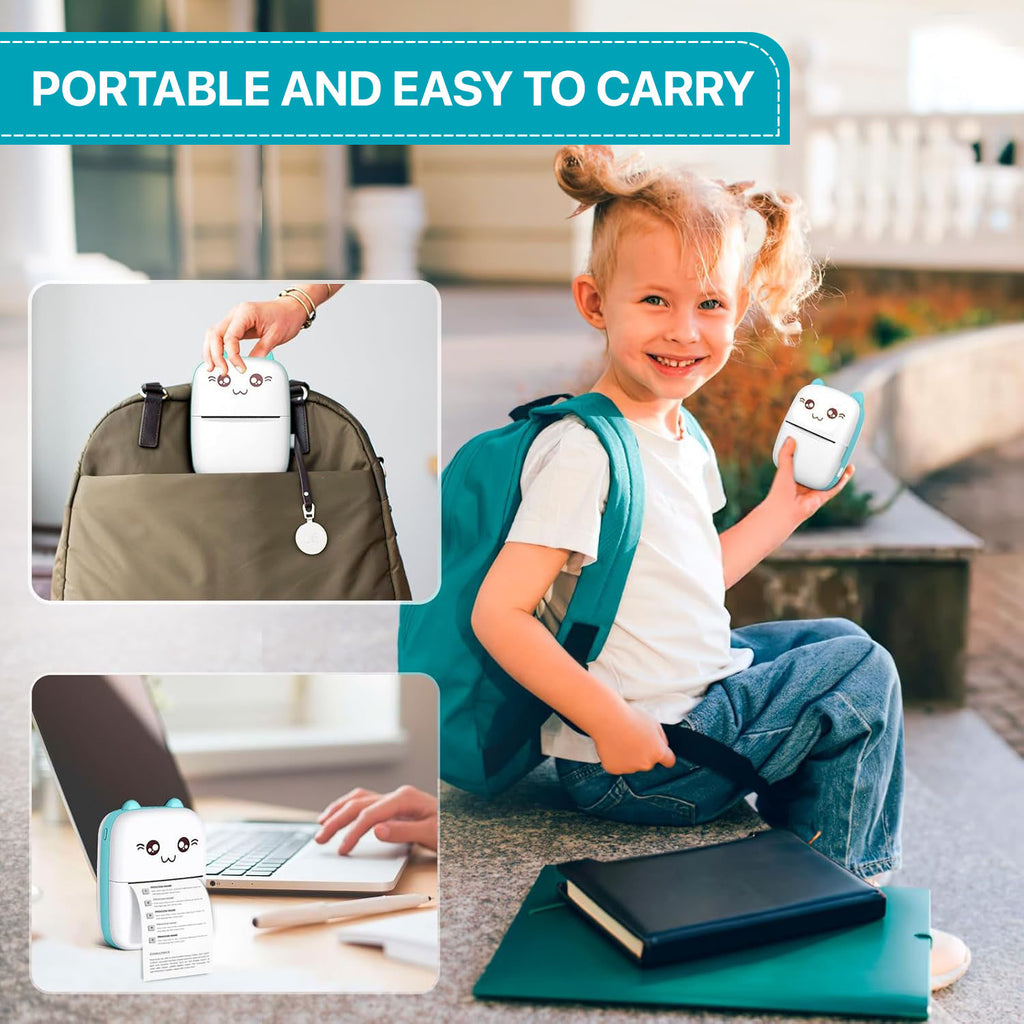 Vaku Luxos ® Mini Bluetooth Thermal Printer – Inkless Pocket Printer