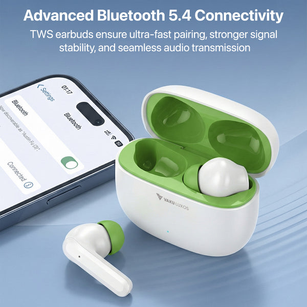 Vaku Luxos ® SONAIR True Wireless Earbuds with Smart Touch Controls