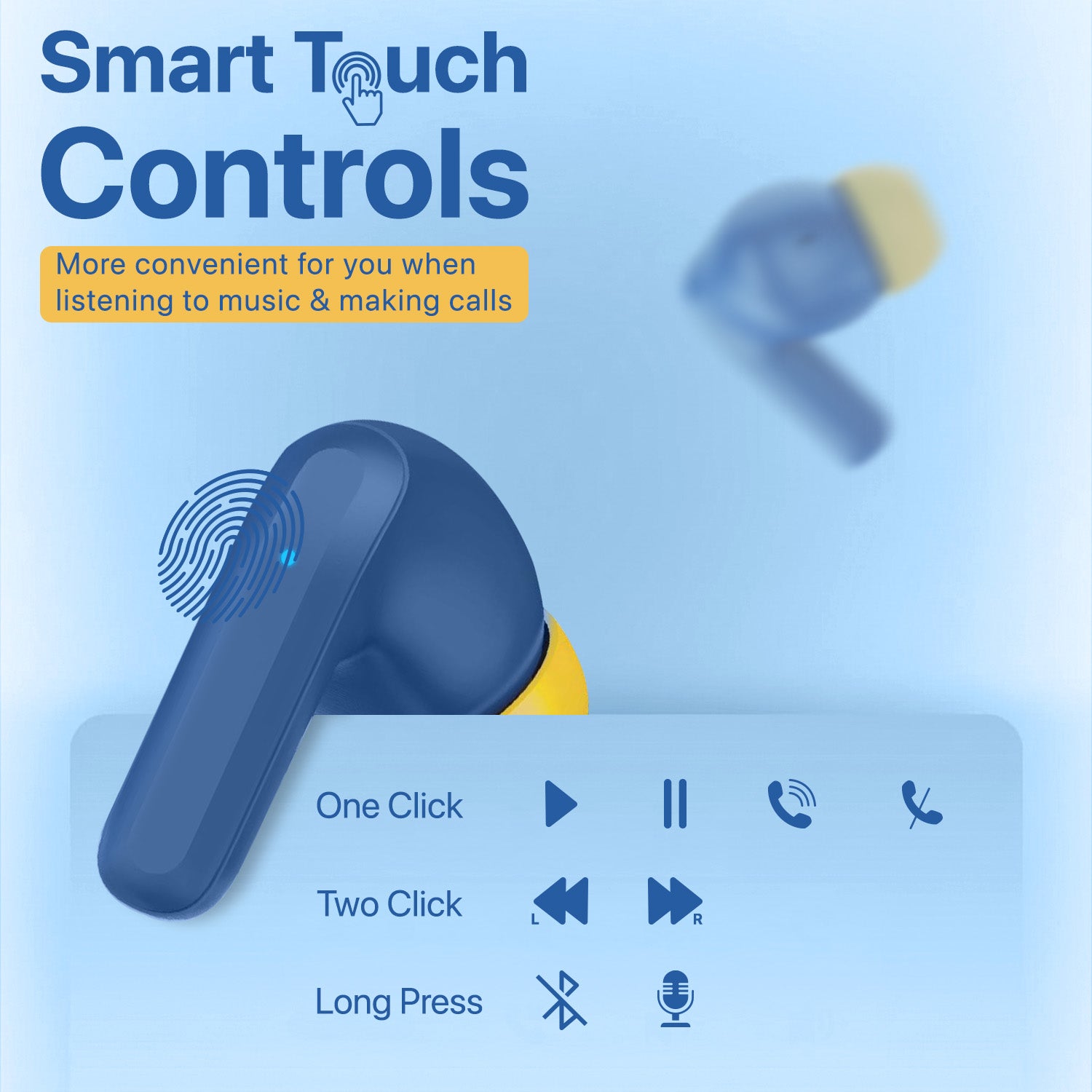 Vaku Luxos ® SONAIR True Wireless Earbuds with Smart Touch Controls