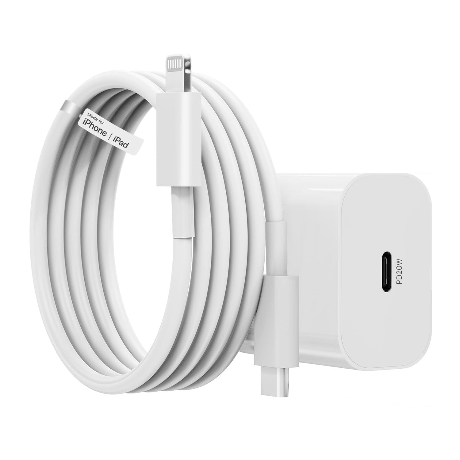 Original 20W iPhone Charger + Type C to Lightning [Apple MFi Certified ...