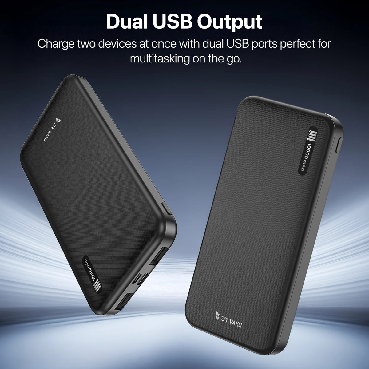 Dr Vaku ® CYREX 10000mAh Power Bank 12W Dual USB Fast Charge | Type-C ...