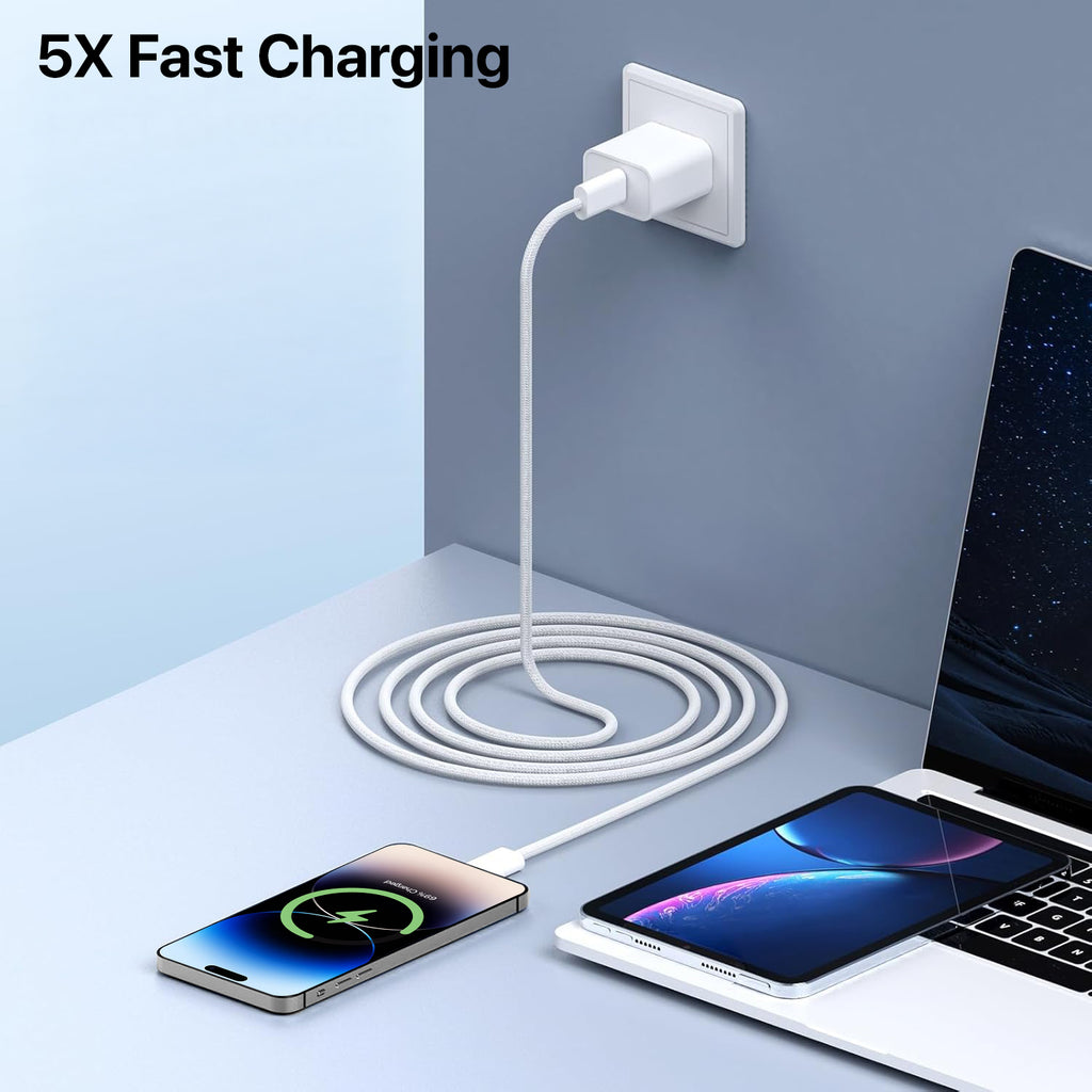 Original 20W iPhone Charger + Type C to Lightning [Apple MFi Certified ...