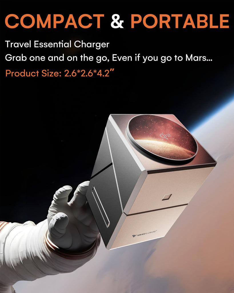 Vaku Luxos ® 3-in-1 Gyro Charge 23W Magnetic Wireless MagSafe Charger